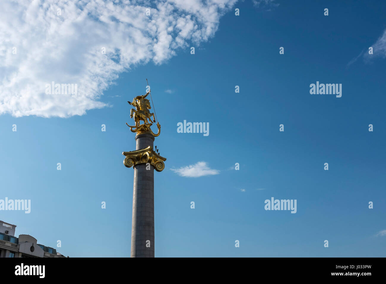 St George Statue, Freedom Square, Tbilisi, Georgia, Eastern Europe ...