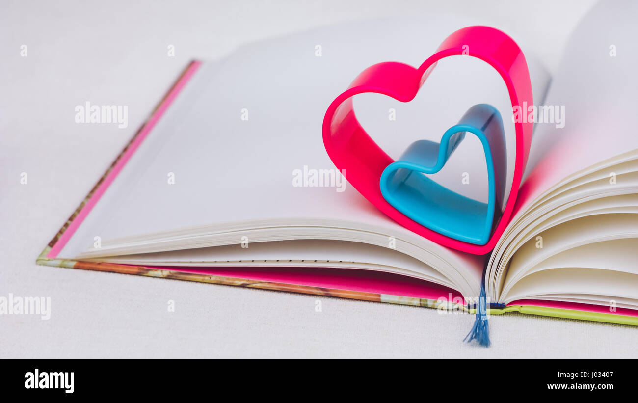 Red heart over diary hi-res stock photography and images - Alamy