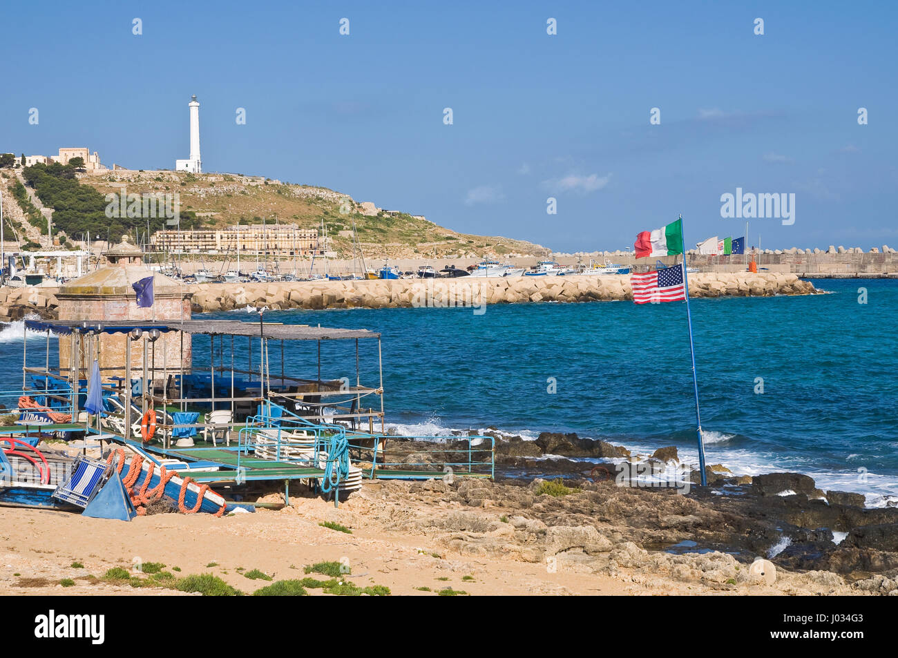 Panoramic view of Santa Maria di Leuca. Puglia. Italy Stock Photo - Alamy
