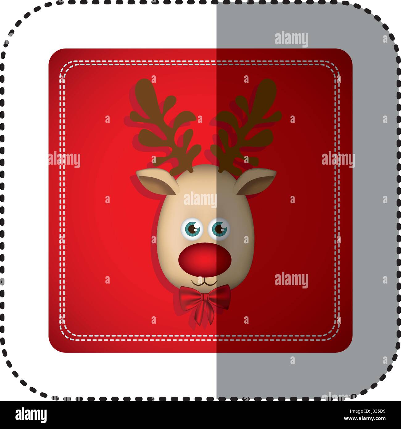 Portrait red deer stag Stock Vector Images - Alamy