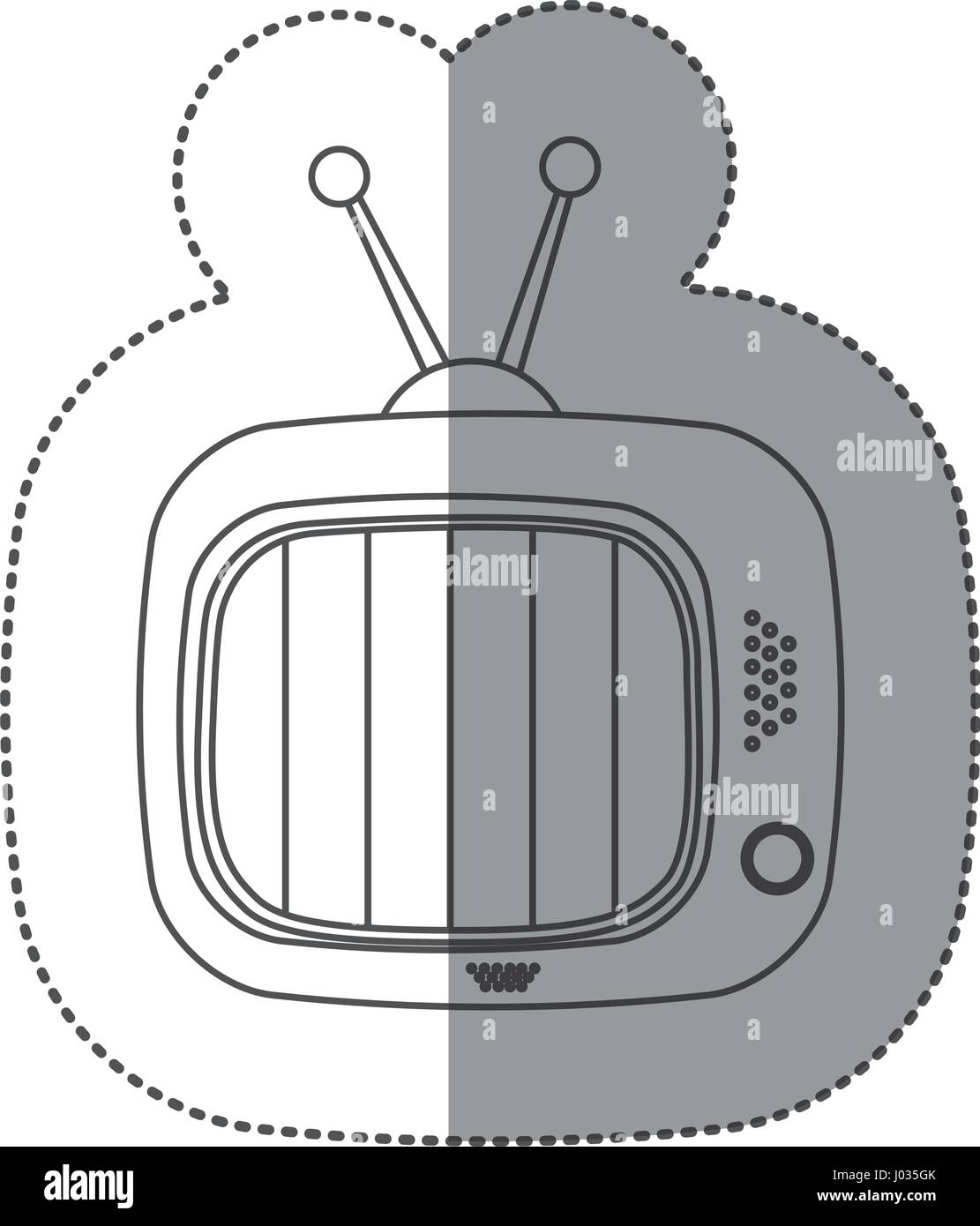 Vintage television sticker hi-res stock photography and images - Alamy