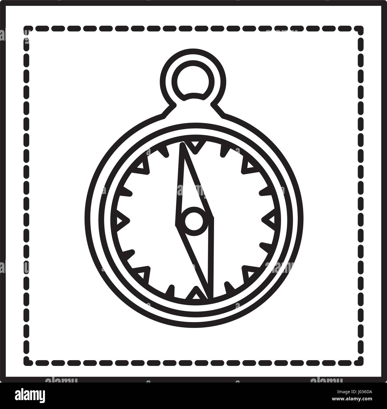silhouette square shape frame with compass Stock Vector Image & Art - Alamy