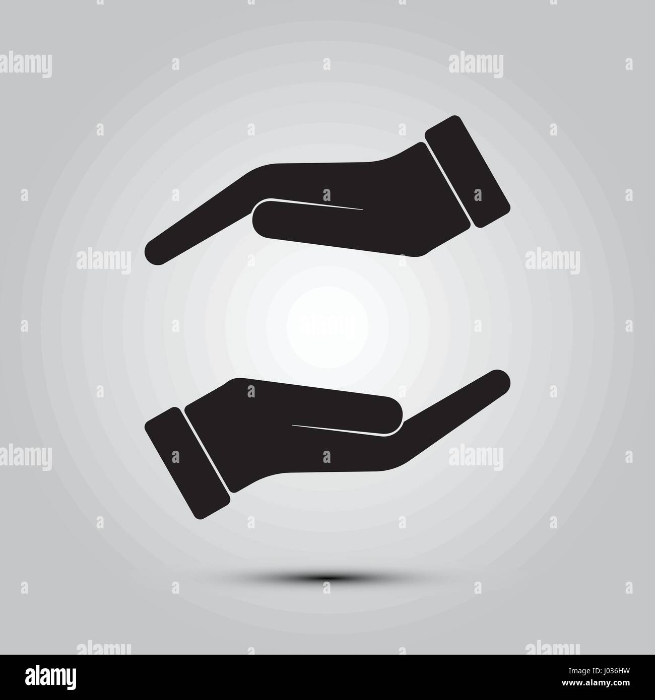 Support hands vector illustration icon on white background Stock Vector ...