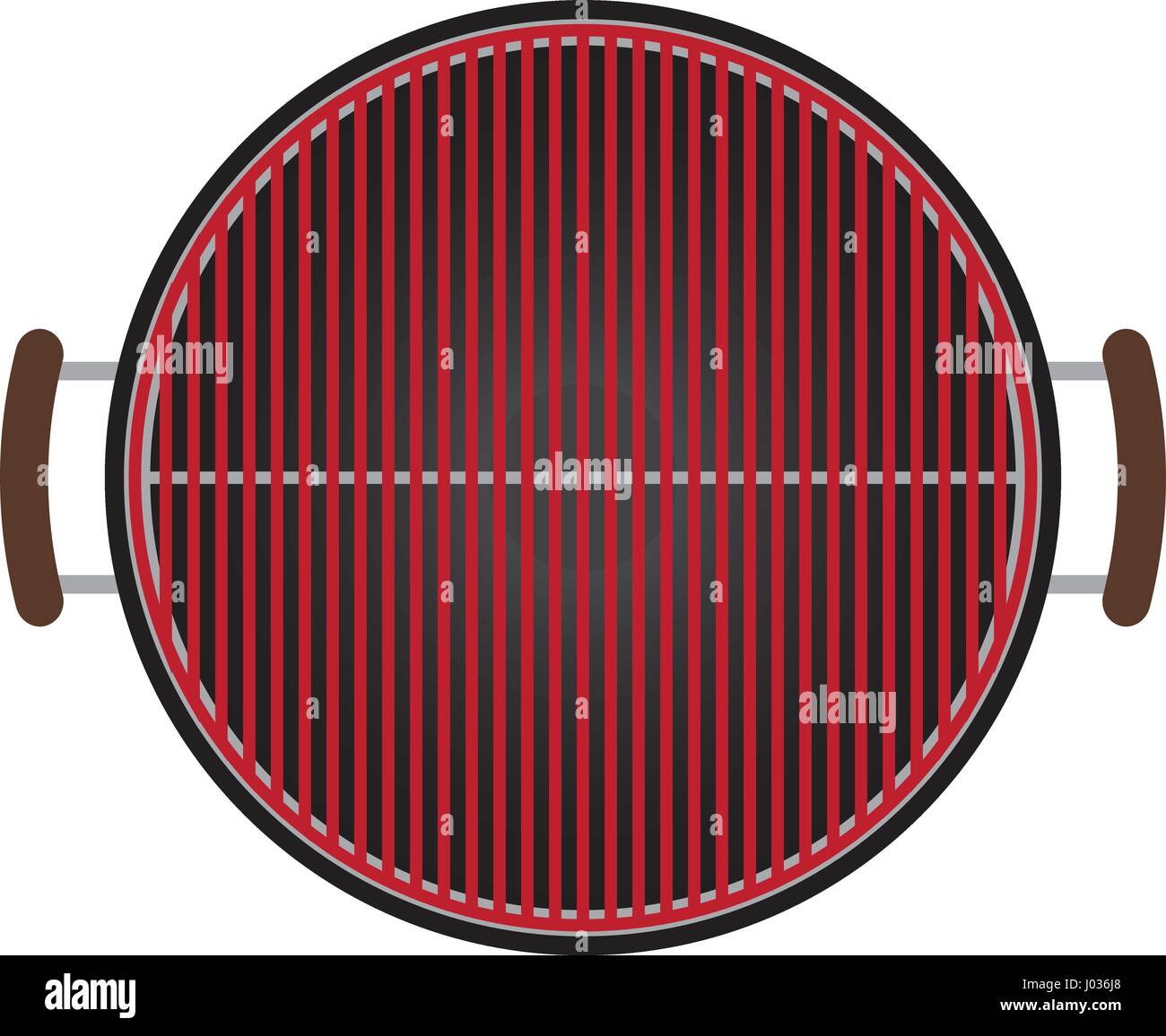 Barbecue grill icon. Top view of bbq. Vector illustration Stock Vector ...