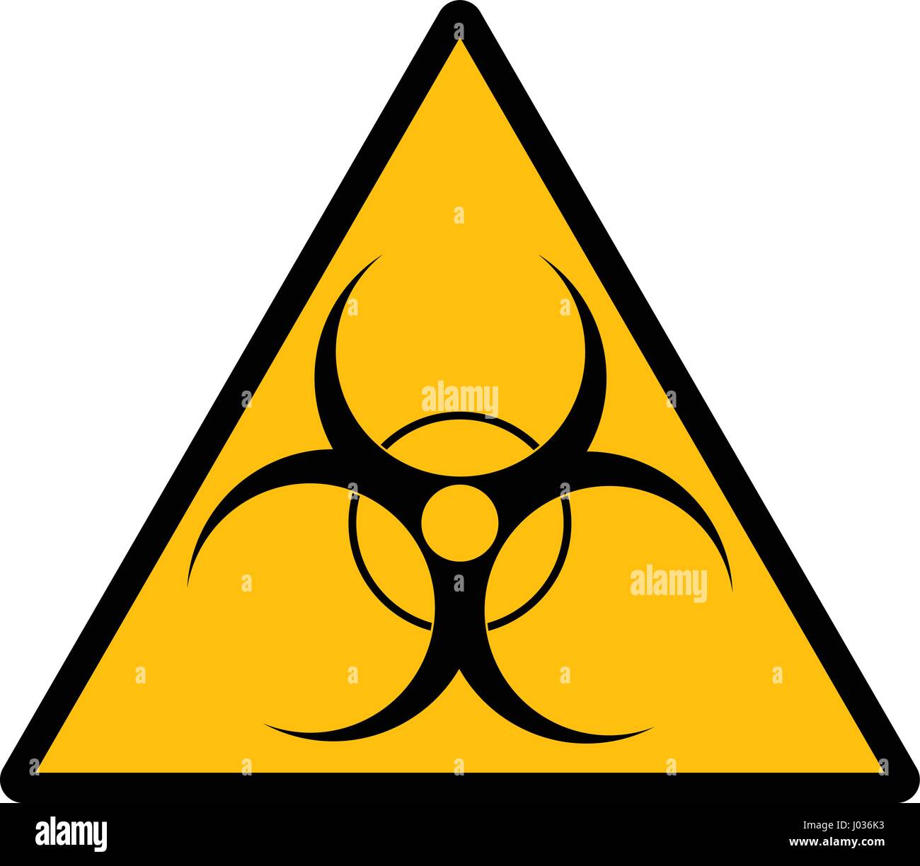 Biohazard sign over white background. Vector illustration Stock Vector ...