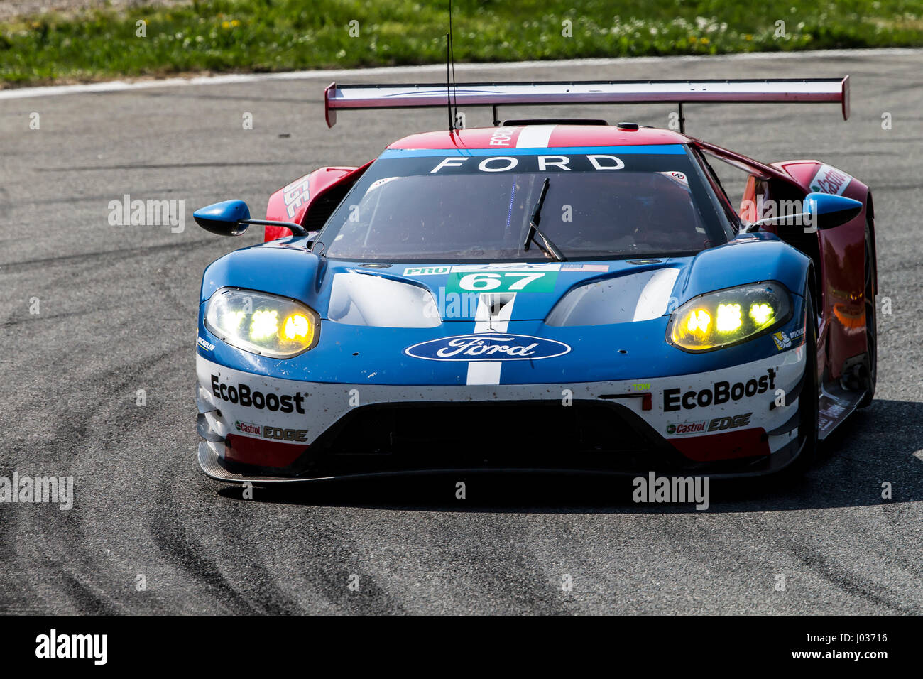 Monza, Italy - April 01, 2017: Ford GT of Ford Chip Ganassi Team ...
