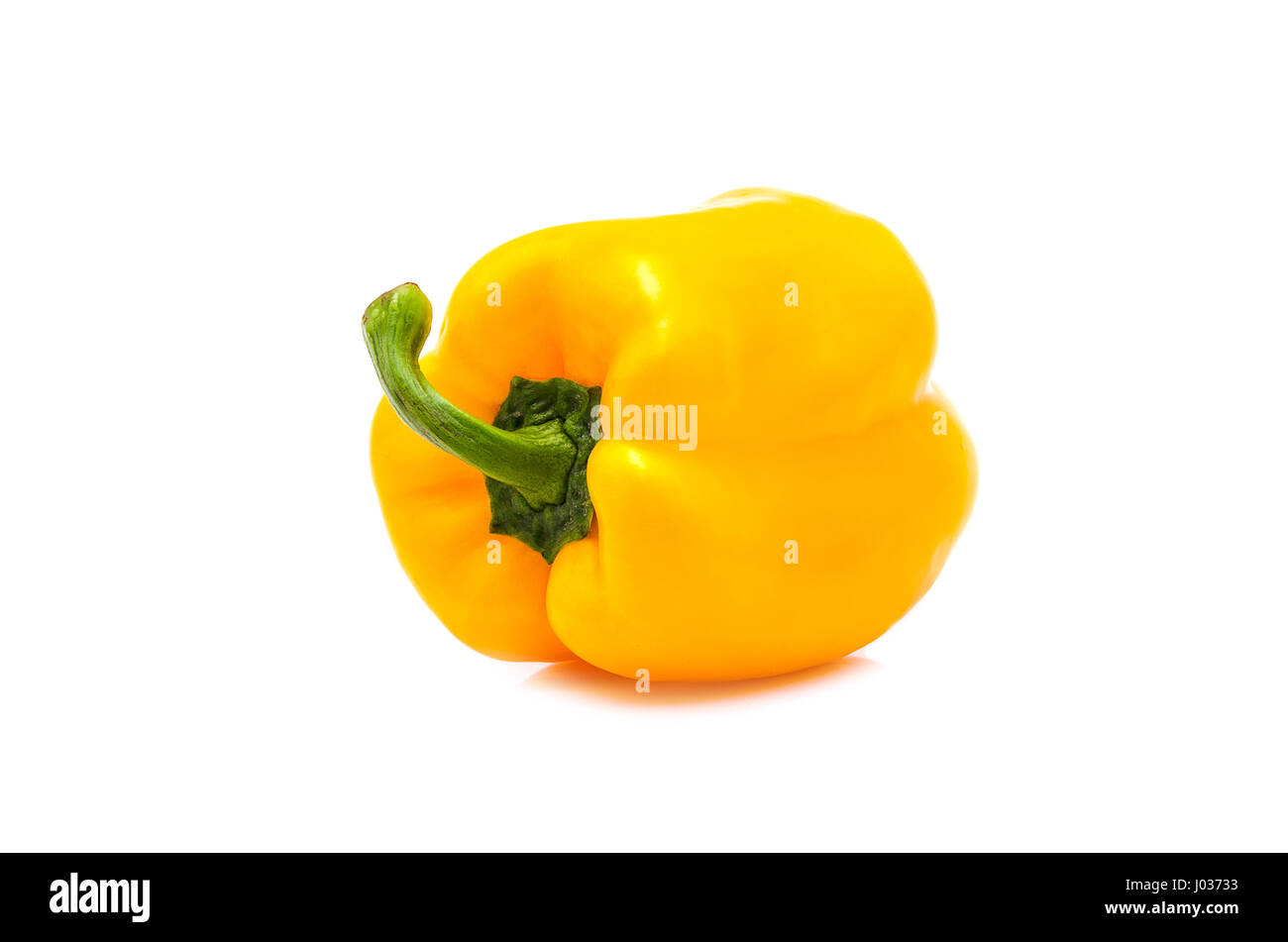 Yellow paprika isolated on white background Stock Photo - Alamy