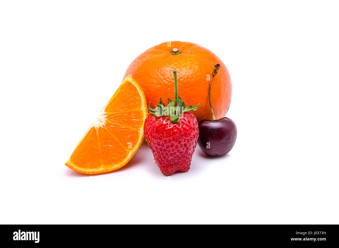 Orange stawberry Cherry isolated on white background Stock Photo - Alamy