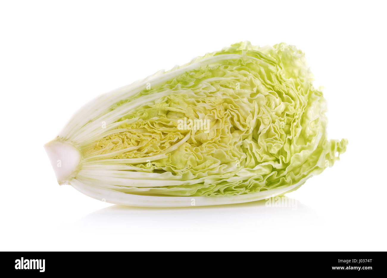 Half Fresh cabbage on white background Stock Photo - Alamy