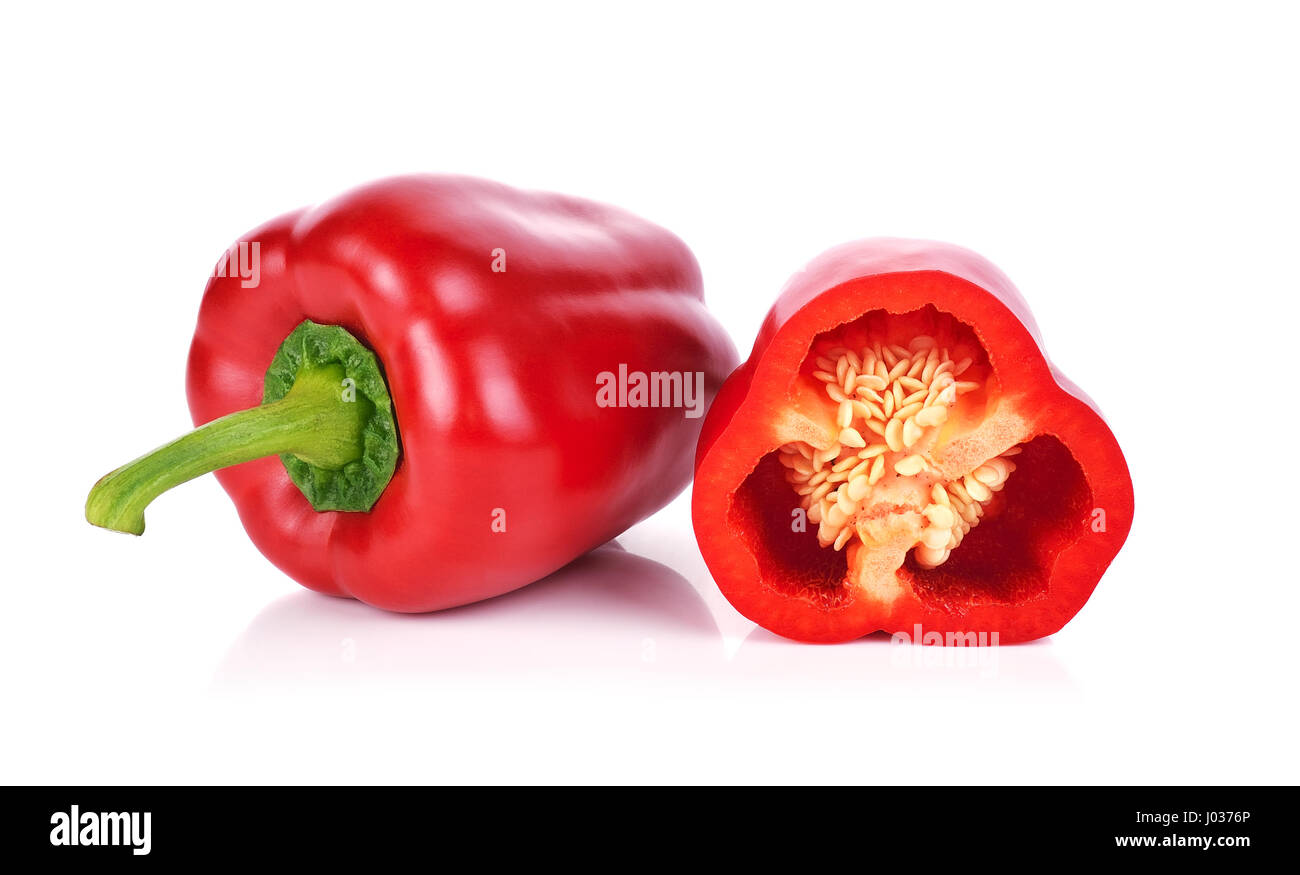 The Red paprika isolated on white background Stock Photo - Alamy