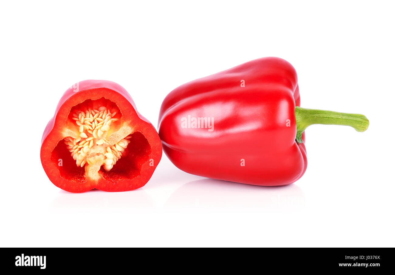 The Red paprika isolated on white background Stock Photo - Alamy
