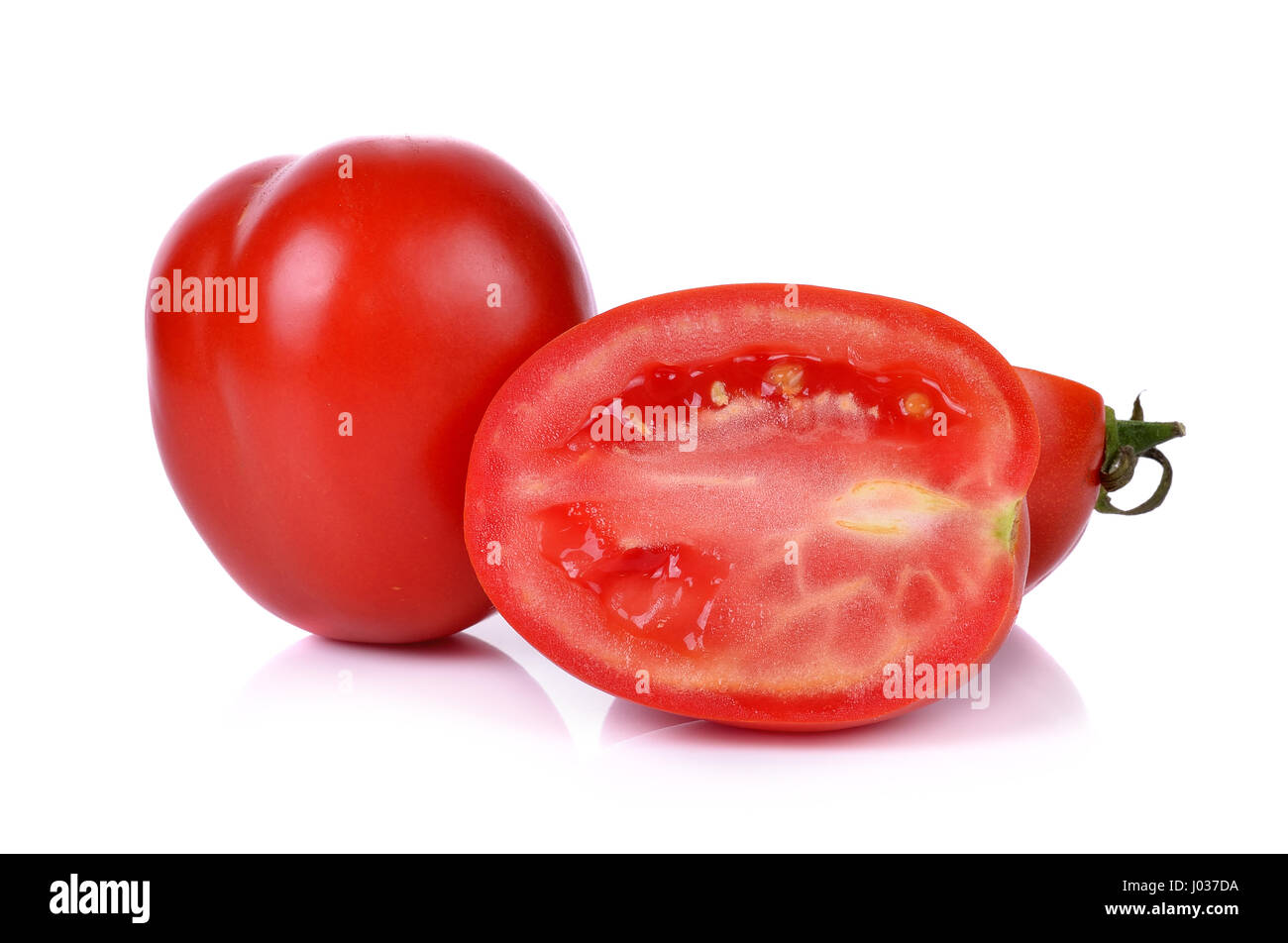 tomato with cut isolated on white background Stock Photo - Alamy