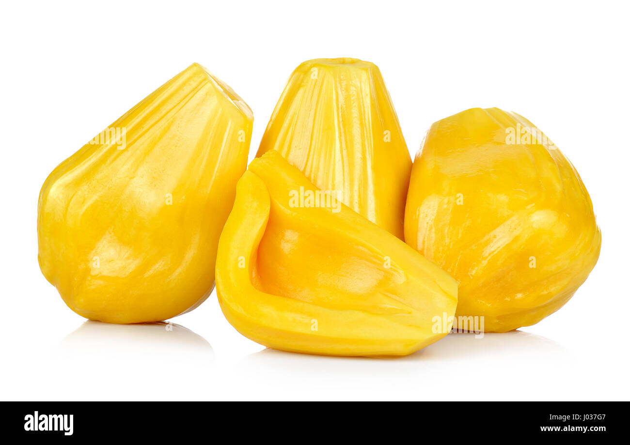 Ripe Jackfruit isolated on white background Stock Photo - Alamy