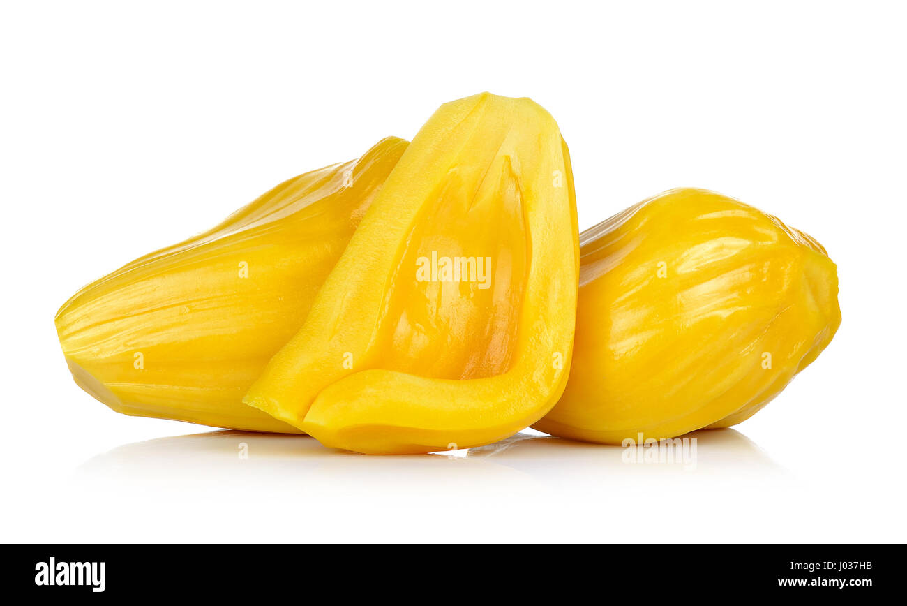 Ripe Jackfruit isolated on white background Stock Photo - Alamy