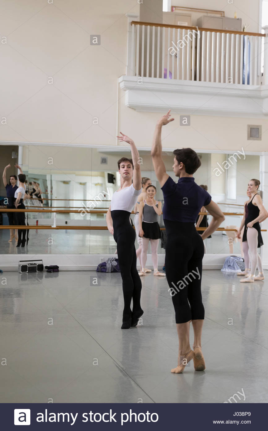Male ballet dancers practicing in dance studio Stock Photo - Alamy