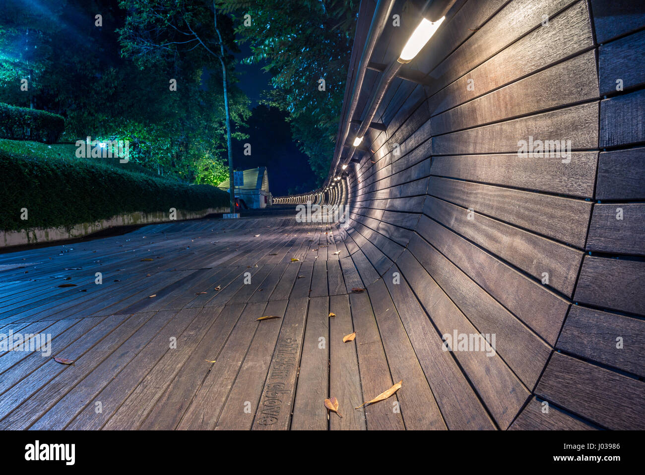 Pedestrian bridge of the Henderson Waves on Mount Faber in Singapore ...