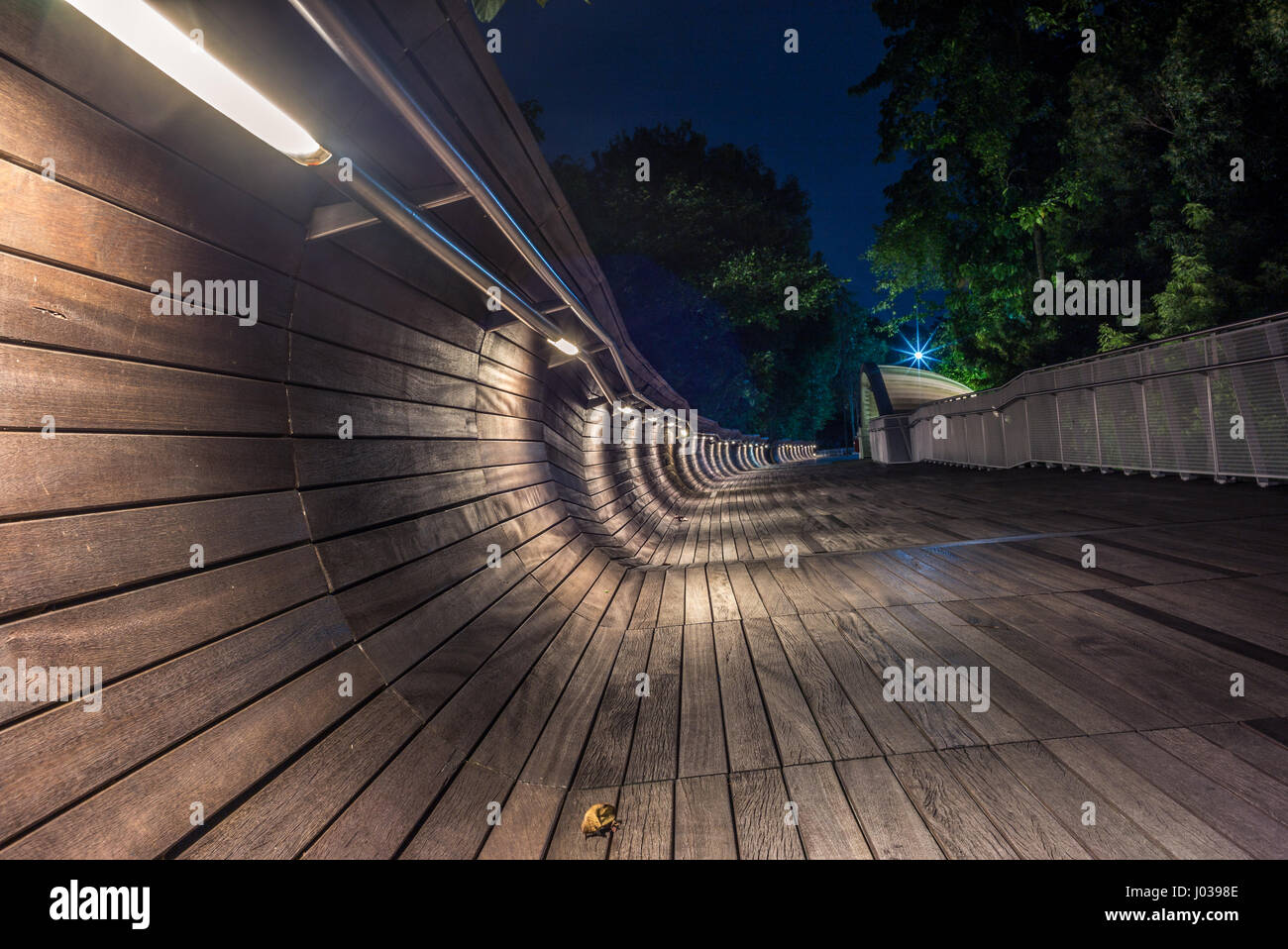 Pedestrian bridge of the Henderson Waves on Mount Faber in Singapore ...