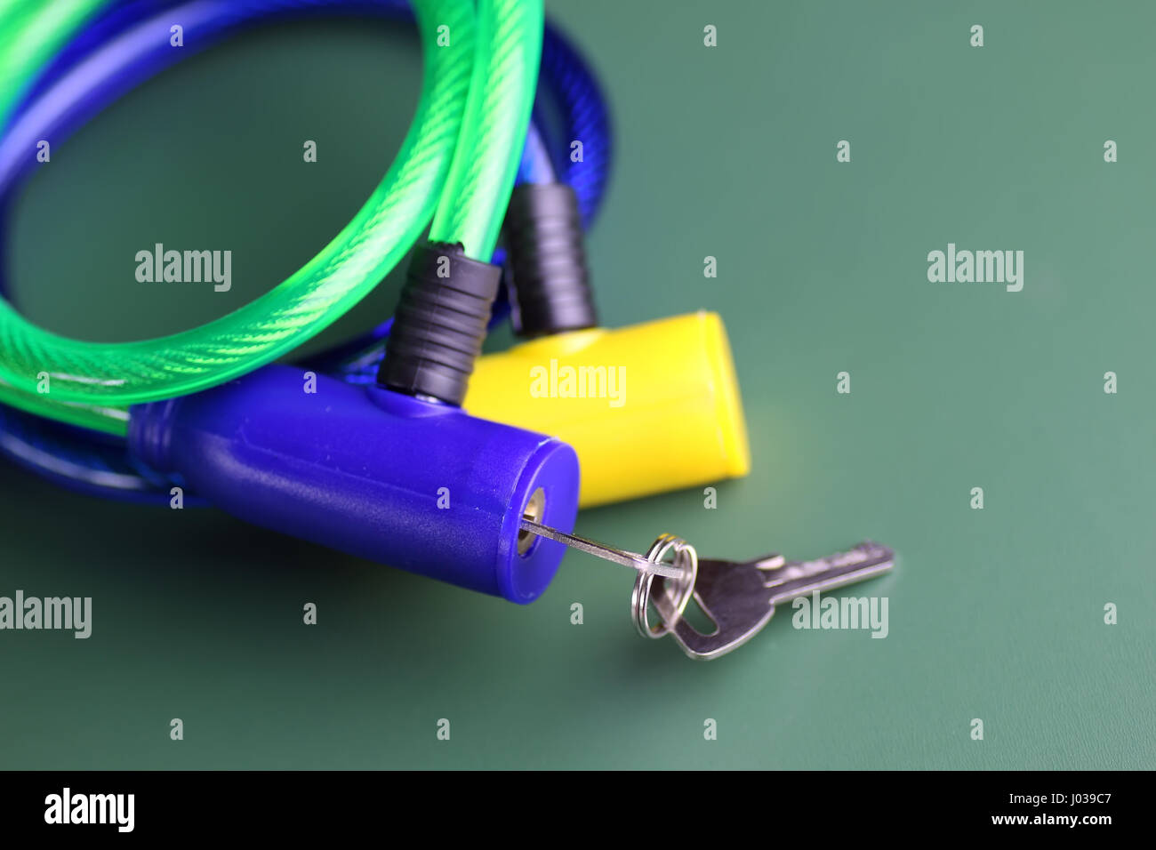 bicycle lock with key Stock Photo - Alamy