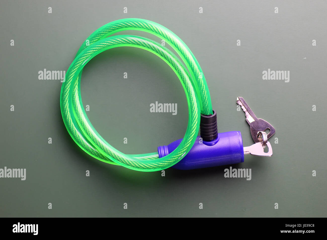 bicycle lock with key Stock Photo - Alamy