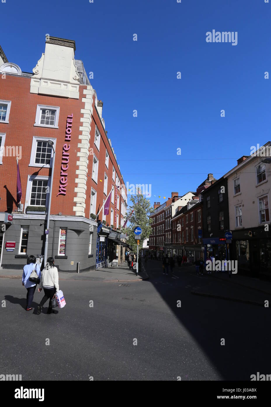 Nottingham street scene UK April 2017 Stock Photo - Alamy