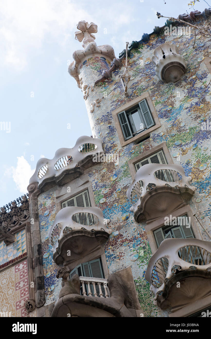 Exterior of Case Batllo, Barcelona Spain Europe EU Stock Photo - Alamy