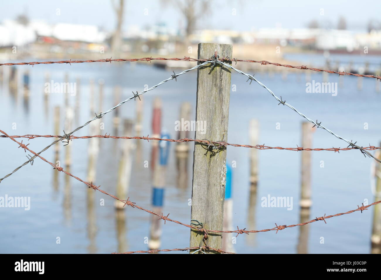 barbed wire fence Stock Photo - Alamy