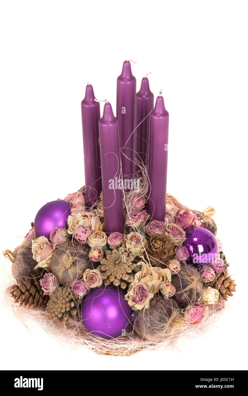 Decor candles white flowers Cut Out Stock Images & Pictures - Alamy