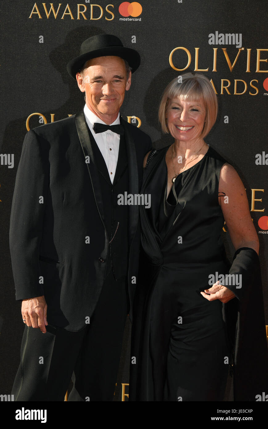 Mark Rylance and Claire van Kampen attending the Olivier Awards 2017 ...