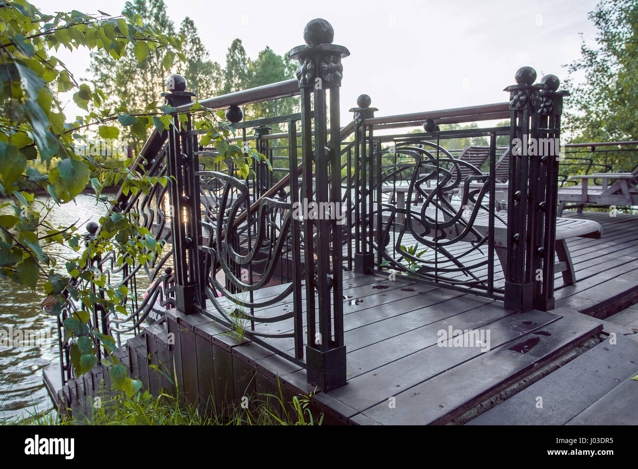 details of metal forged fence Stock Photo - Alamy