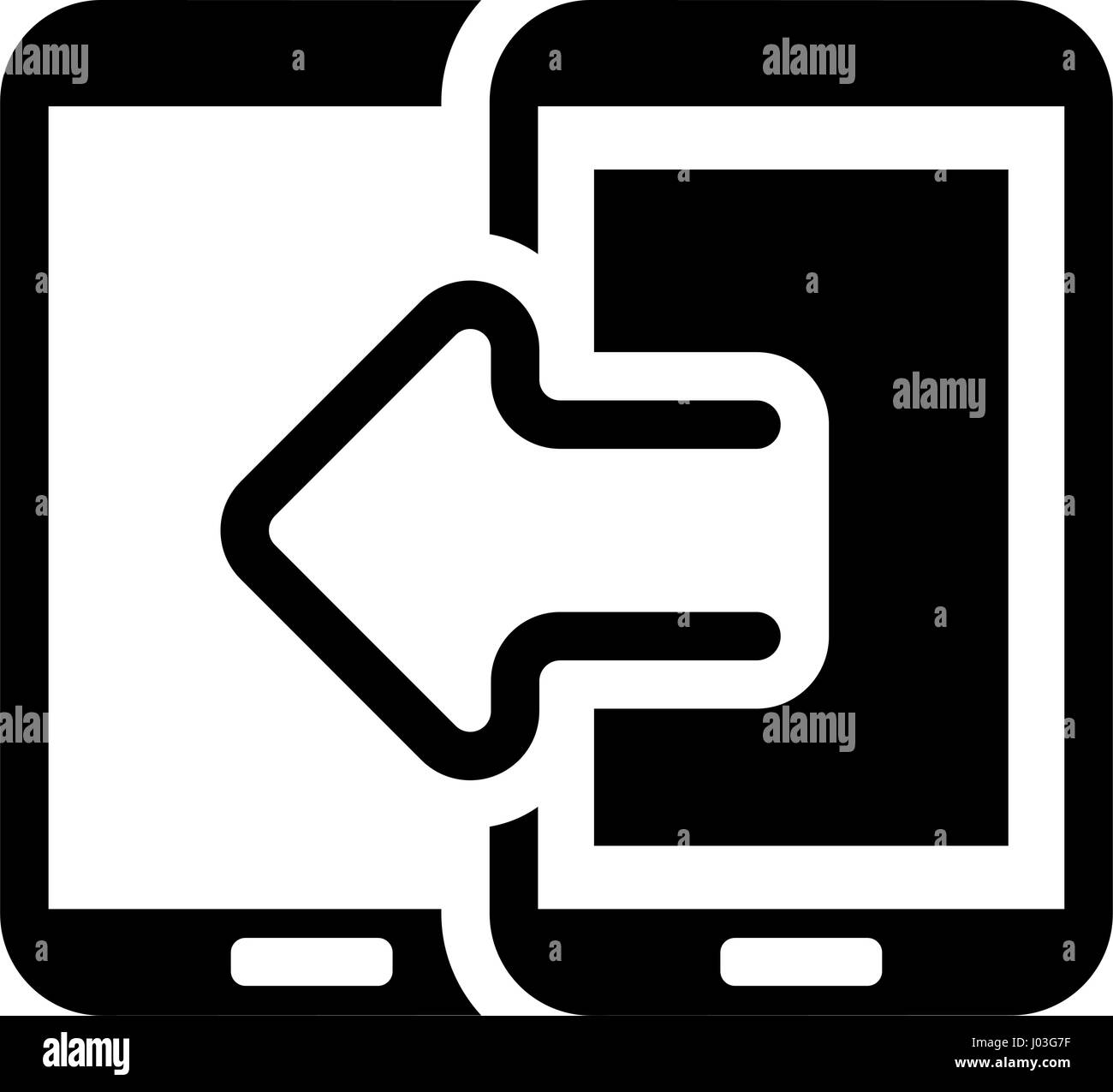 Data Transfer Icon. Flat Design Stock Vector Image & Art - Alamy