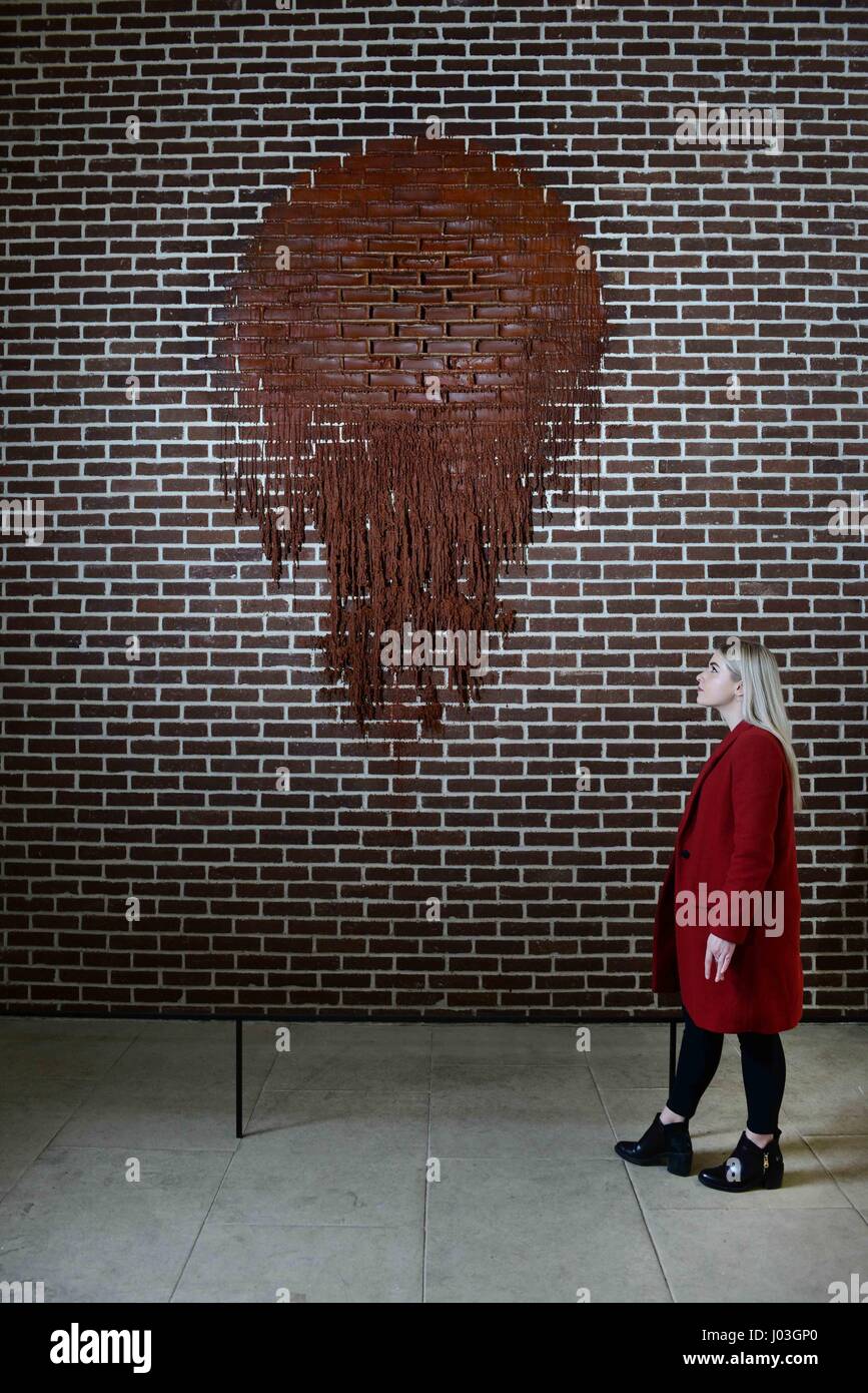 Yorkshire Sculpture Park's Millie Carroll with melted wax wall by Alex ...