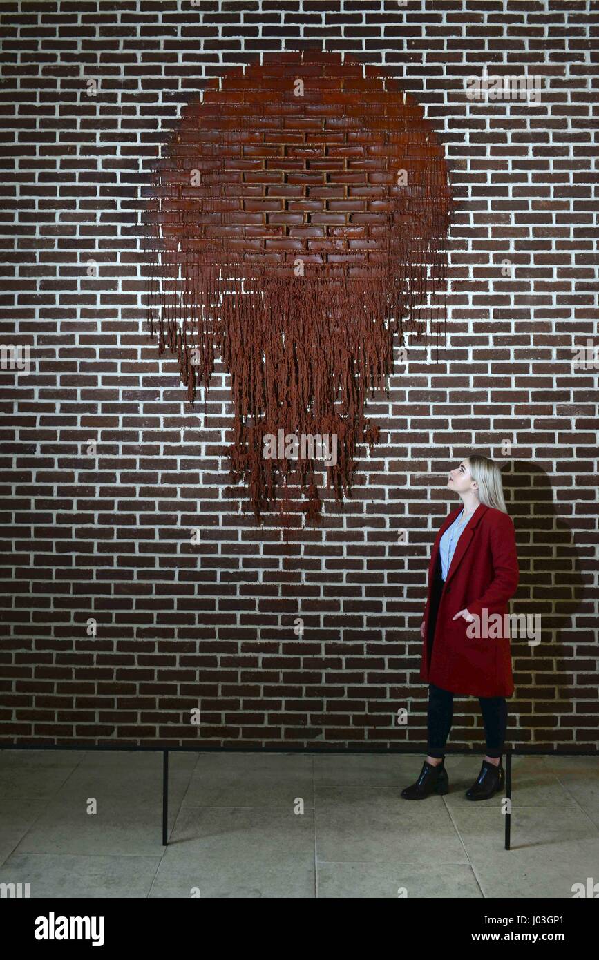Yorkshire Sculpture Park's Millie Carroll with melted wax wall by Alex ...