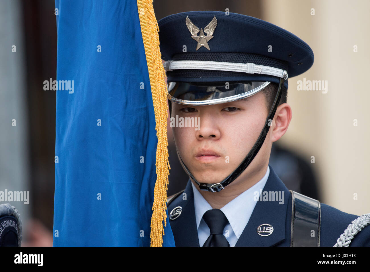 American Honor Guard at the ceremony for the fallen US fighter plane in ...