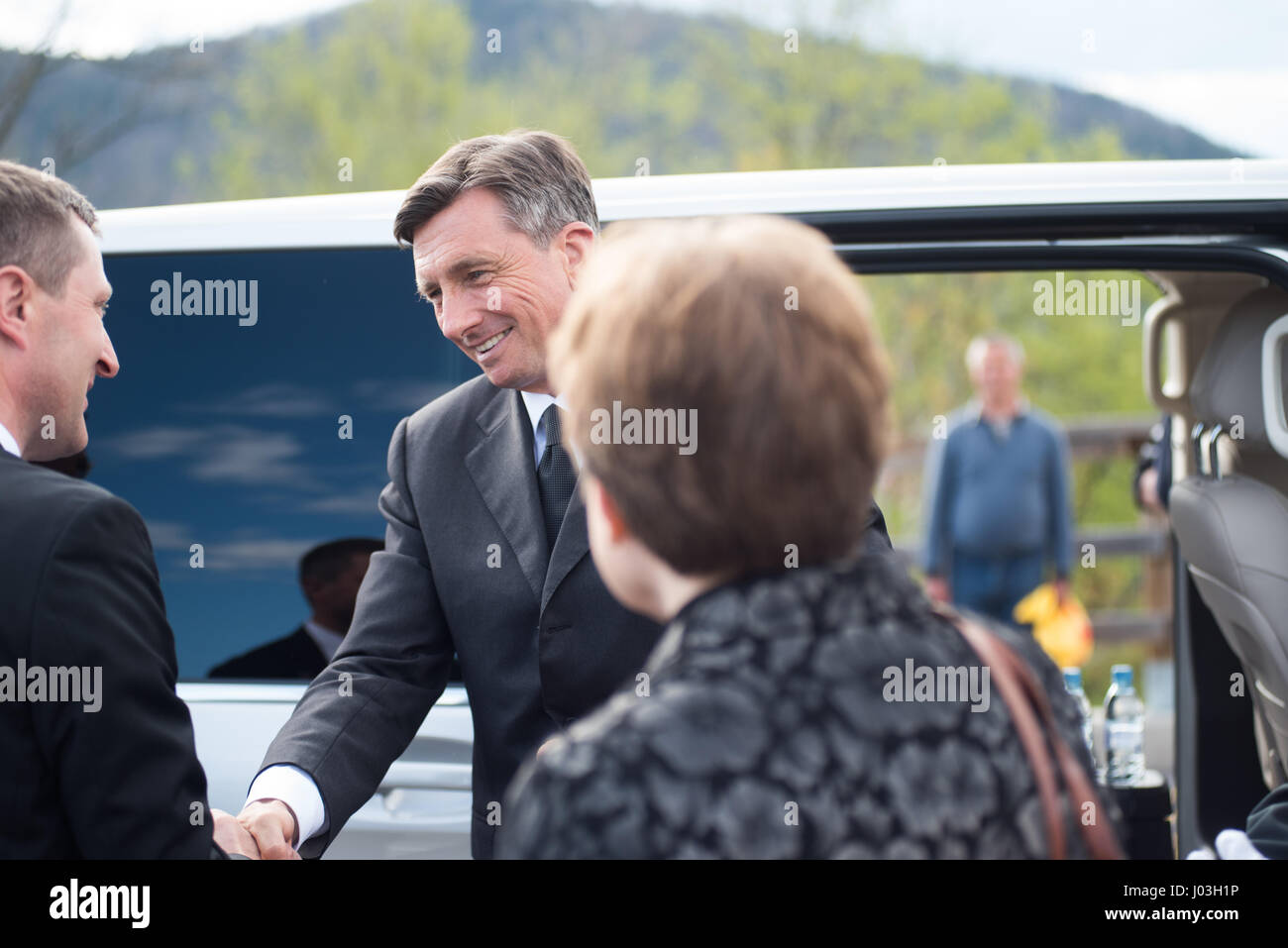 President of the Republic of Slovenia Borut Pahor at the ceremony for ...