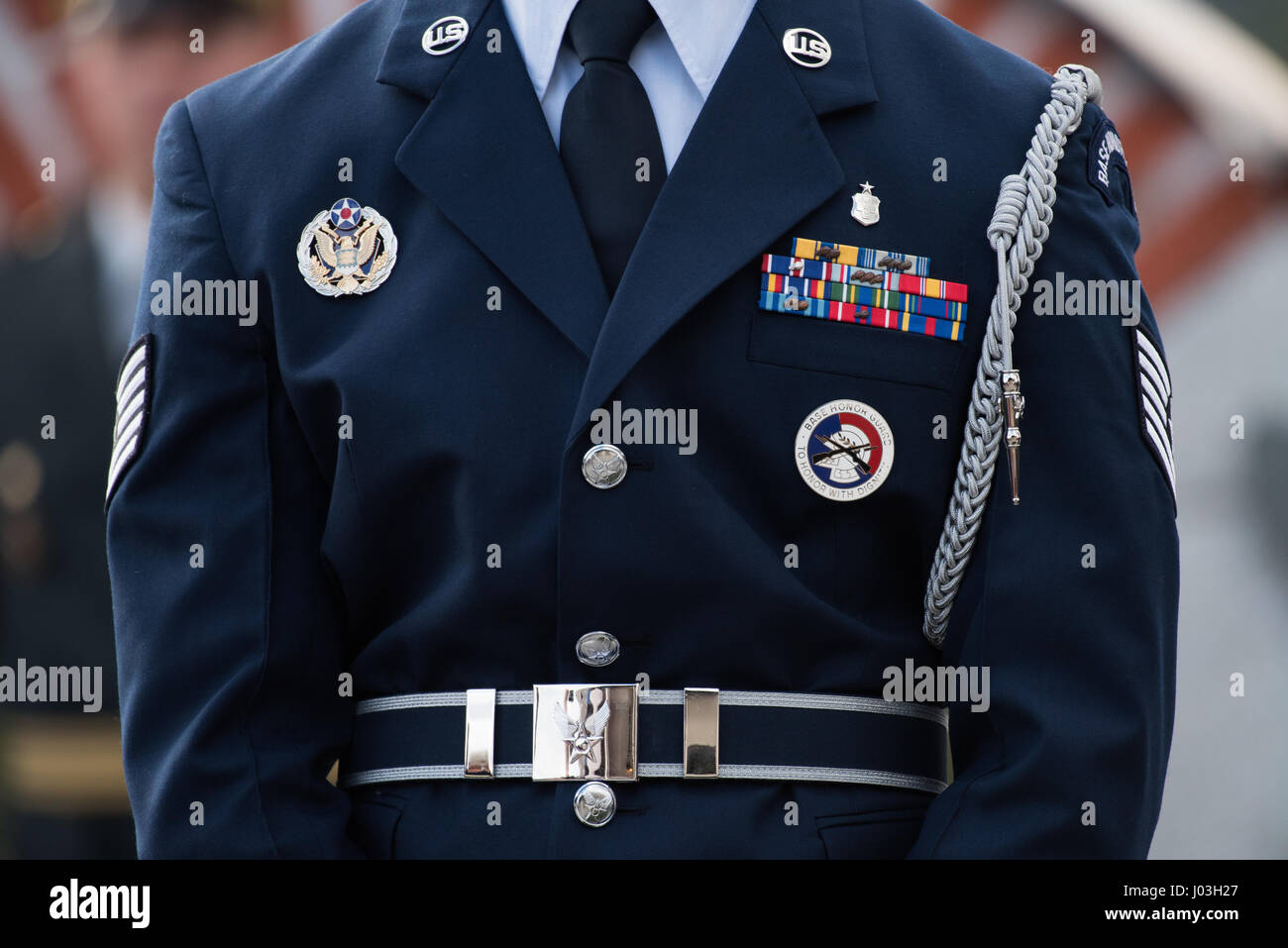 American Honor Guard at the ceremony for the fallen US fighter plane in ...