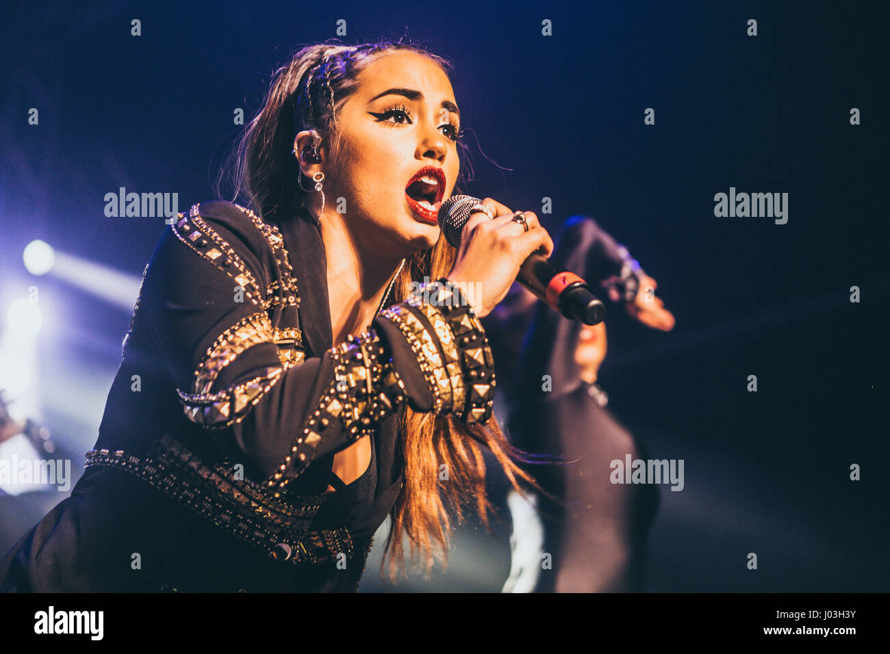 Italy. 9th April, 2017. Argentinian actress performs live at Magazzini ...