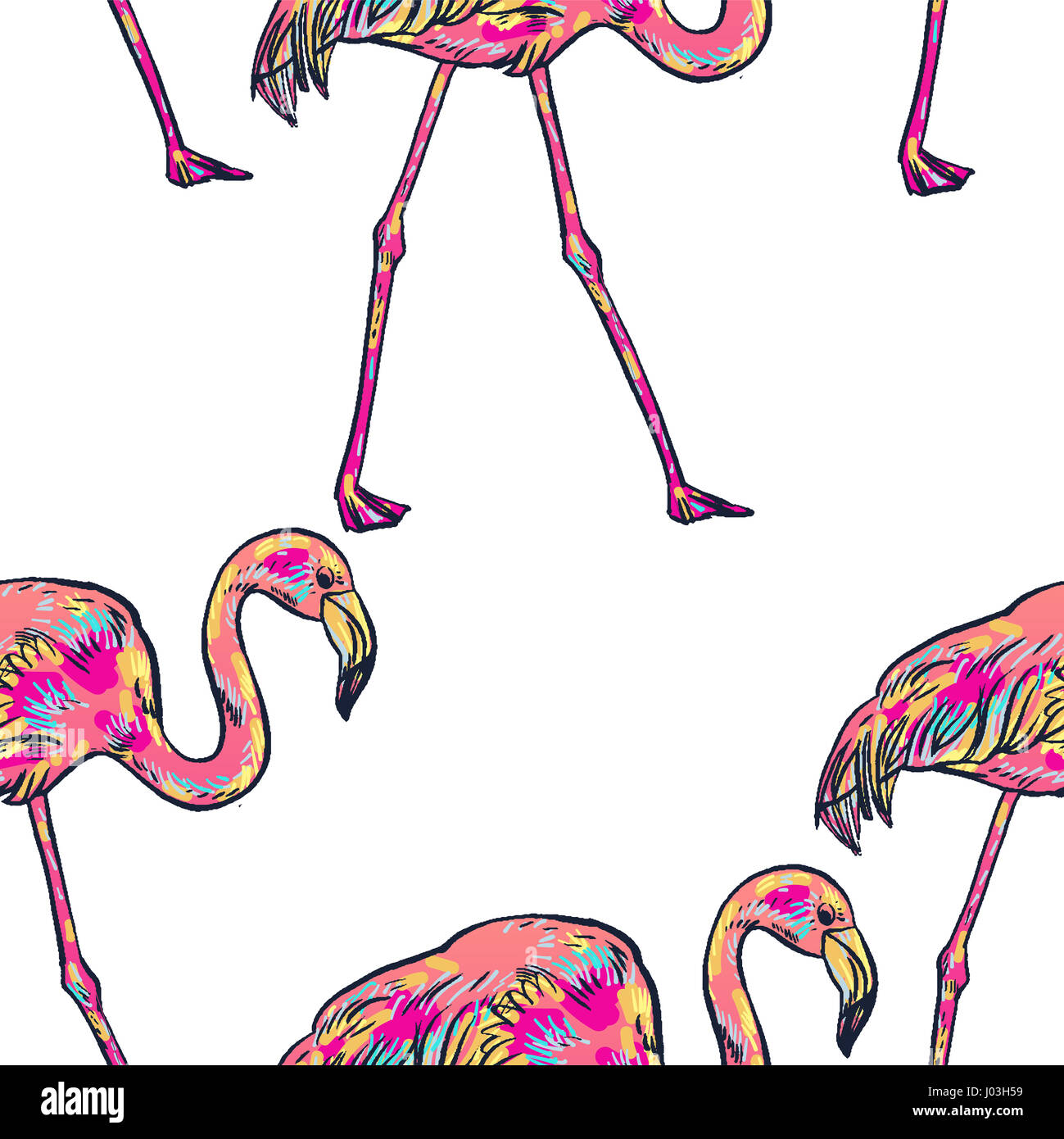 Pink flamingo illustration Stock Photo - Alamy