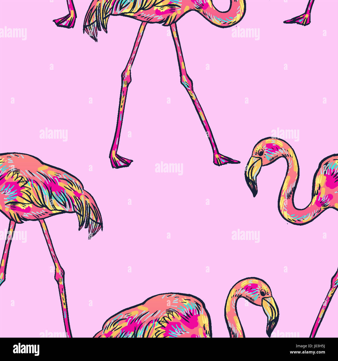 Pink flamingo illustration Stock Photo - Alamy
