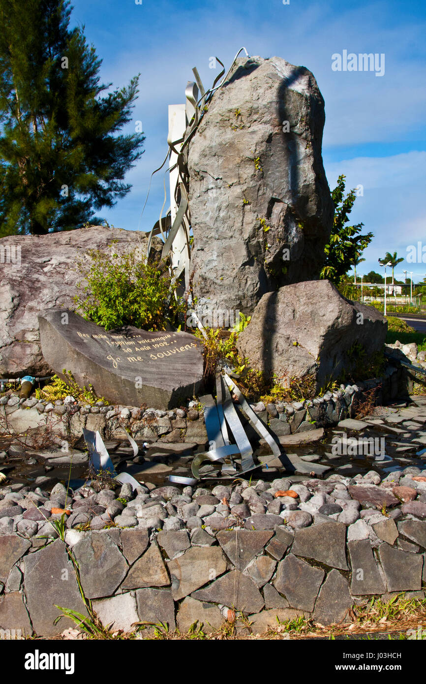 Martinique, Le Morne Rouge, Balata Highway, Mount Pelee, Monument to ...