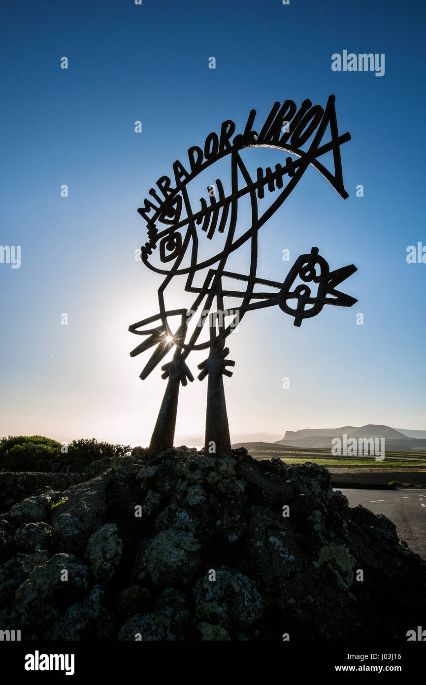 Mirador del Rio, sculpture, architect Cesar Manrique, Lanzarote, Canary ...