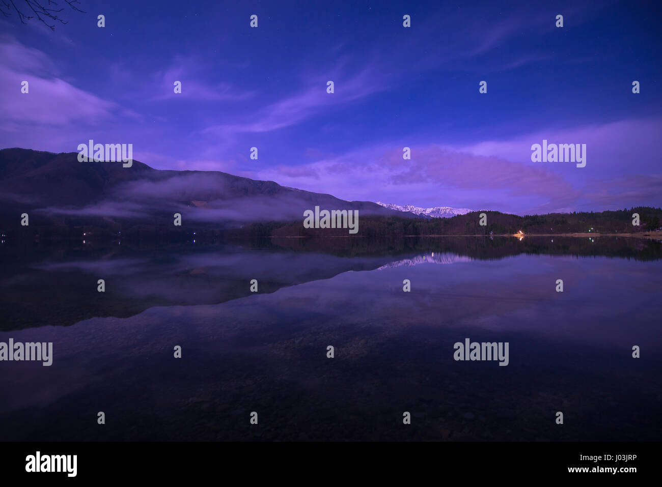 Aoki lake at night Stock Photo - Alamy