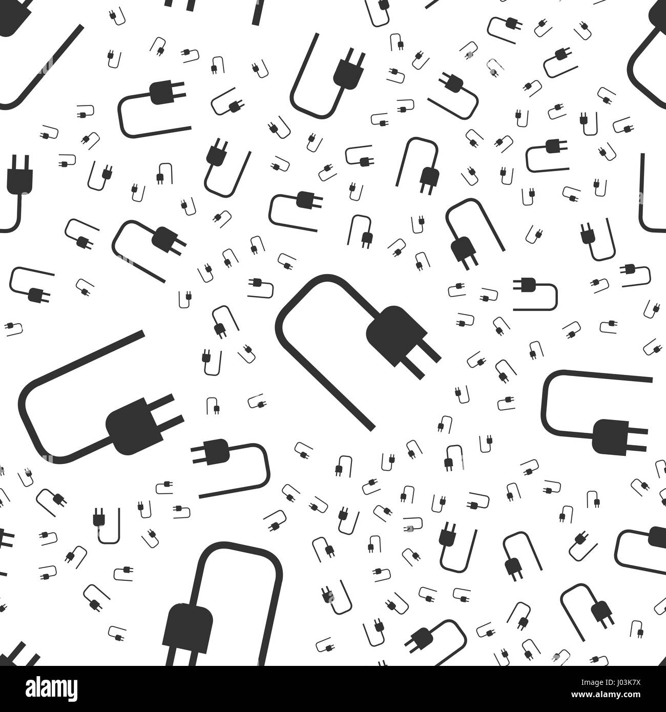 socket plug seamless pattern Stock Vector Image & Art - Alamy