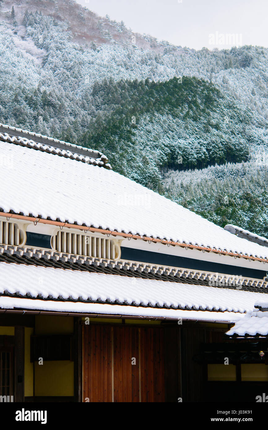 An old house with snow Stock Photo - Alamy