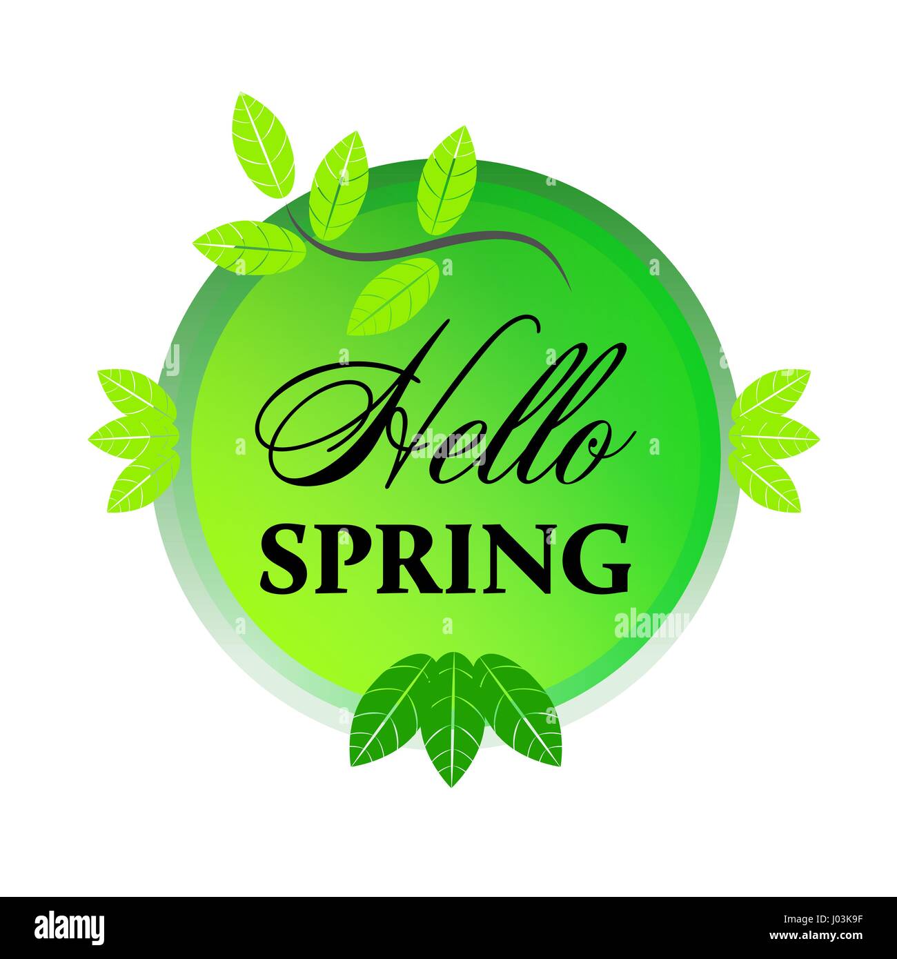 Springtime banner with leaves Stock Vector Image & Art - Alamy