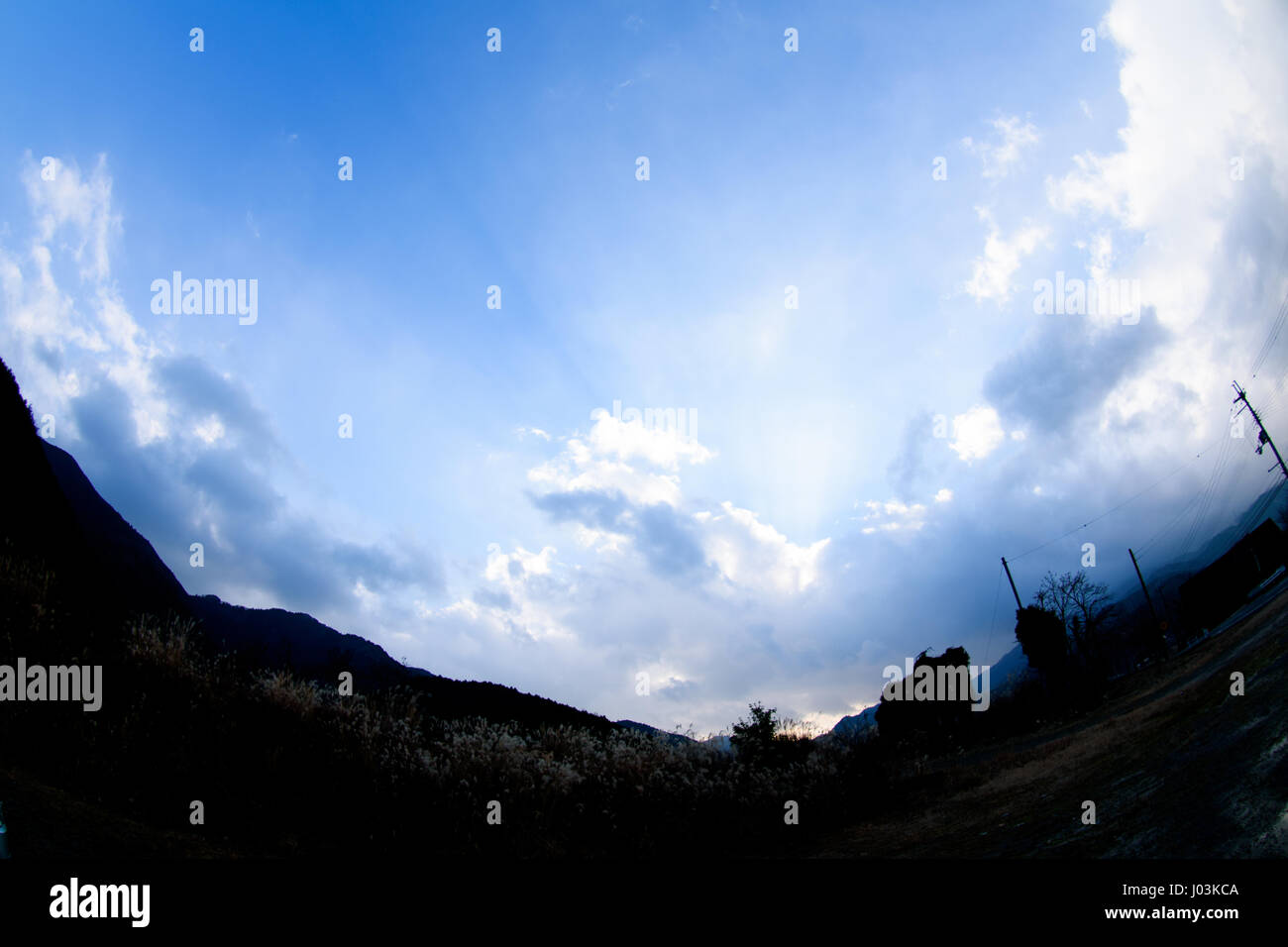 Blue horizontal light beam hi-res stock photography and images - Alamy