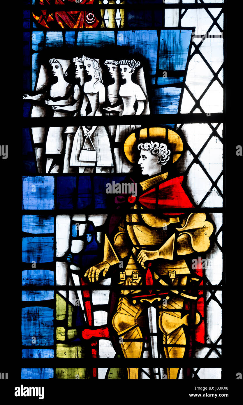 Stained glass by Harry Stammers in the Lady Chapel, St. Mary Redcliffe ...