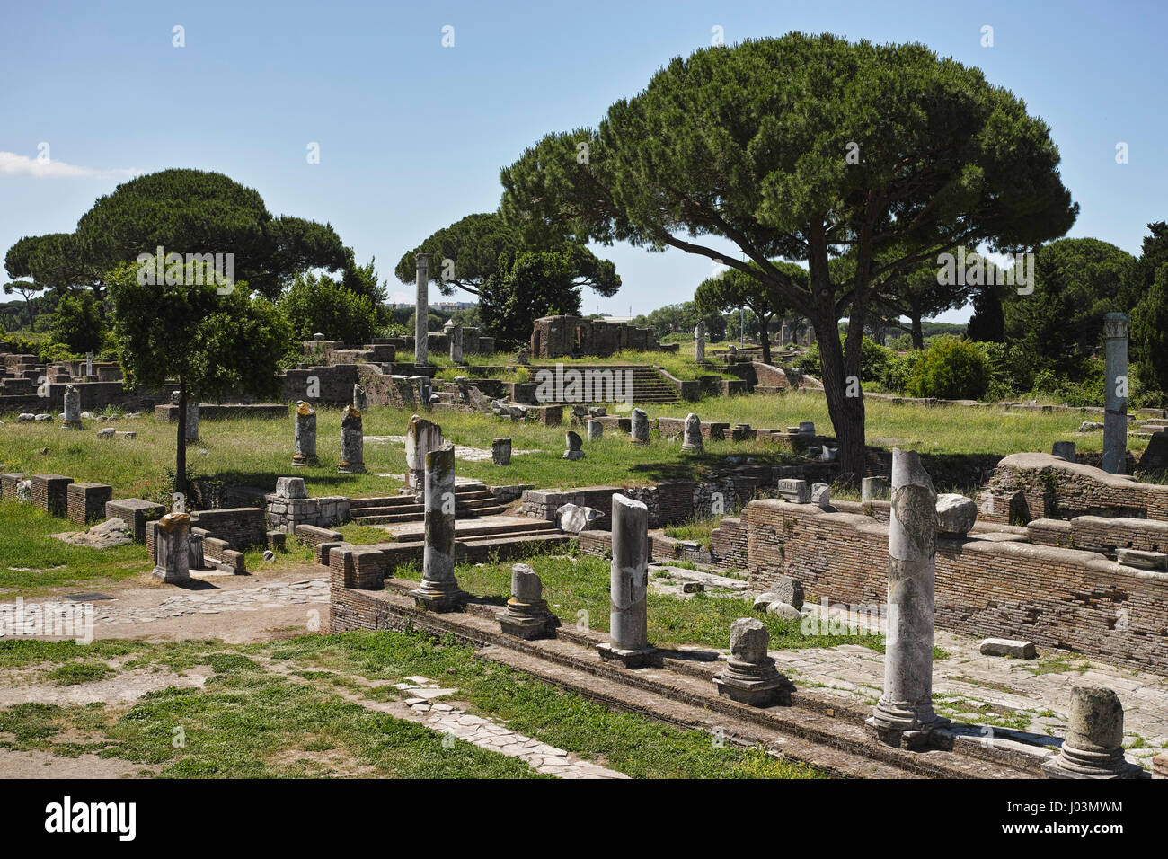 Rome. Italy. Ancient Roman ruins of Ostia Antica Stock Photo - Alamy
