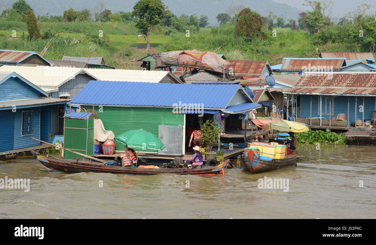Floating villages of Kampong Chhnang, Cambodia Stock Photo - Alamy