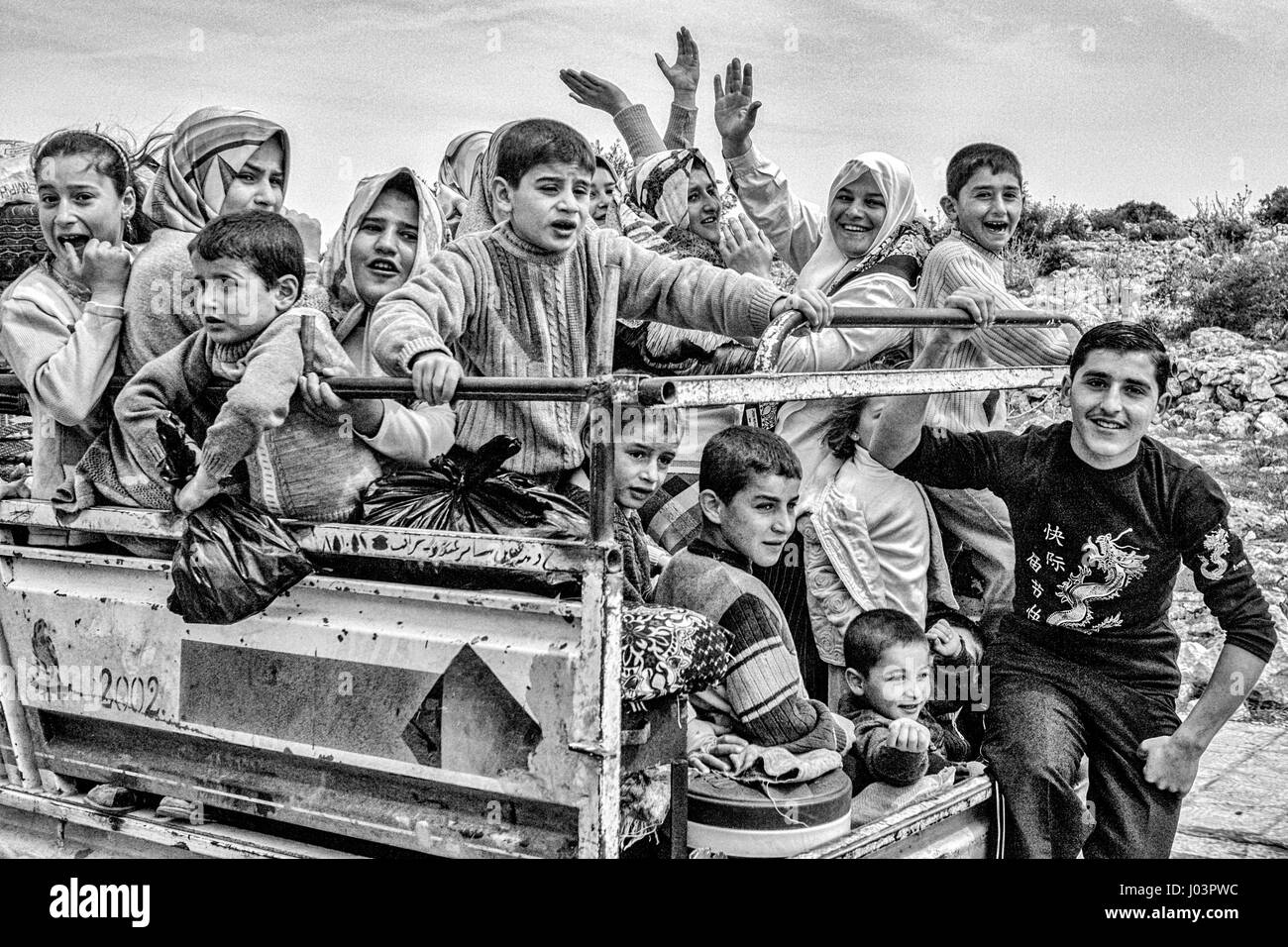 Syrian family happy Black and White Stock Photos & Images - Alamy