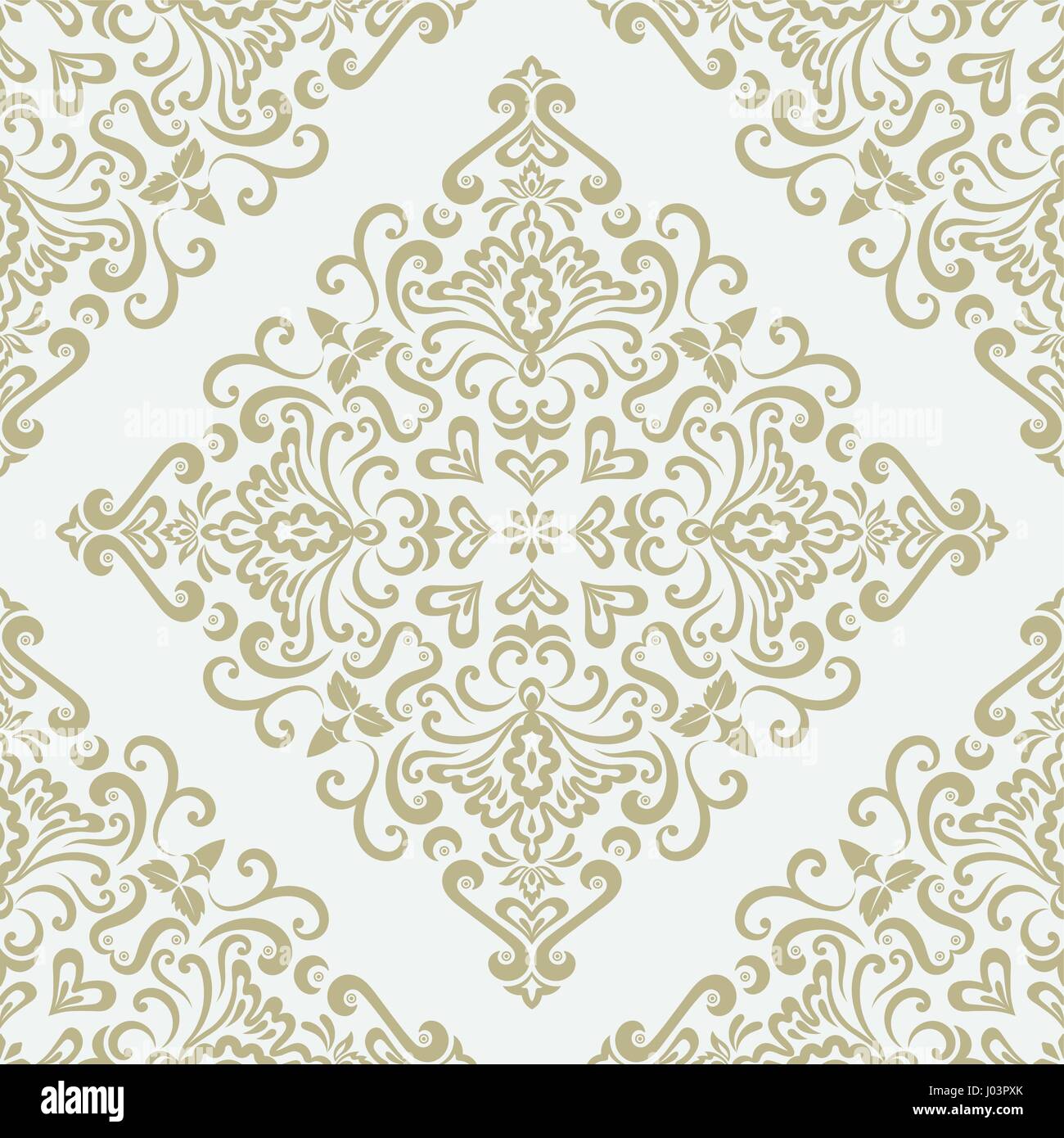 Vector seamless pattern. Luxury elegant texture of baroque style ...